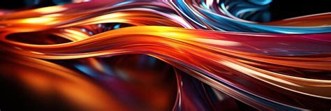 Premium Ai Image 3d Abstract Waves Forming A Fluid And Dynamic Background