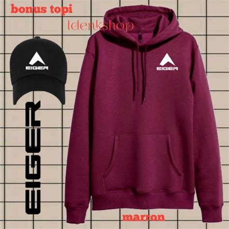 Jual Hoodie Switer Cubluk Marron Pendaki Gunung Logo Putih Free Topi Shopee Indonesia