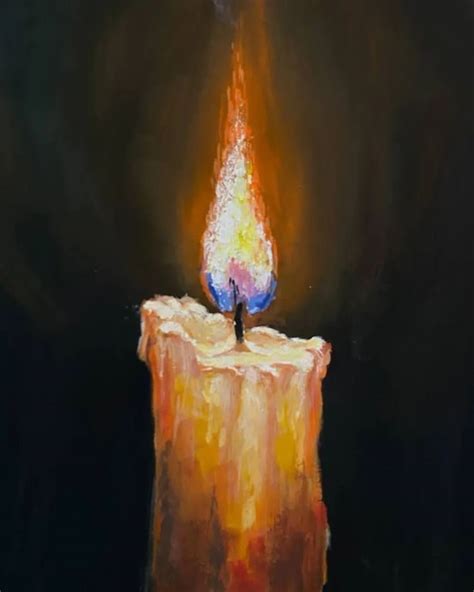 Candle Painting Art Inspiration Cozy Art Ideas Finished Art Dark