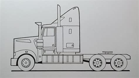 Kenworth Line Drawing