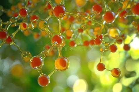 Colorful Molecular Structure Suspended In A Vibrant Background With