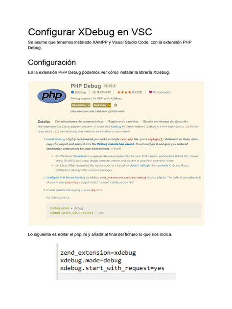 configurar xdebug en vsc pdf