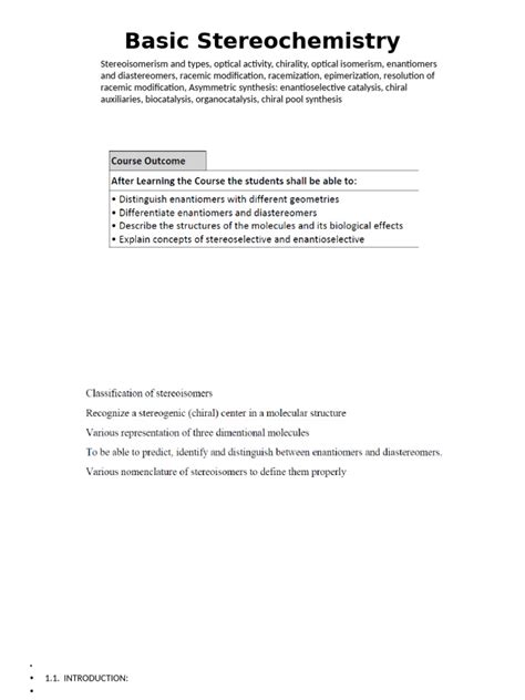 Stereochemistry Presentation Pdf Enantioselective Synthesis