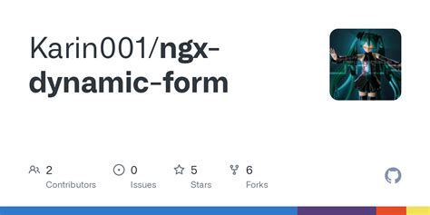 GitHub Karin Ngx Dynamic Form