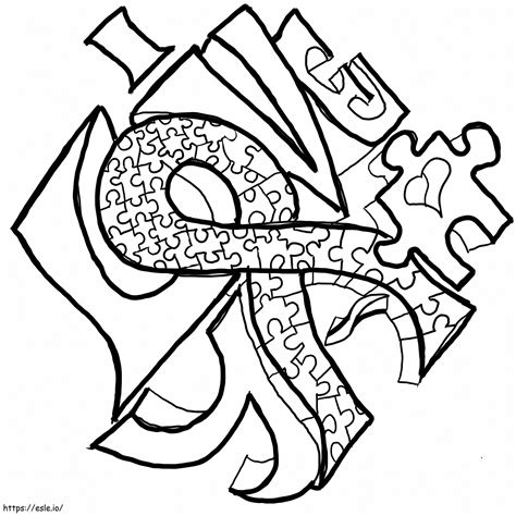 Autism Awareness Printable Coloring Page