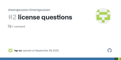 License Questions Issue Dreamgaussian Dreamgaussian GitHub