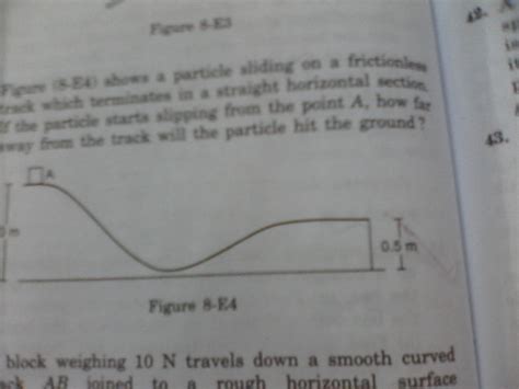 iit shows a particle sliding a frictionless track tetminates in a str