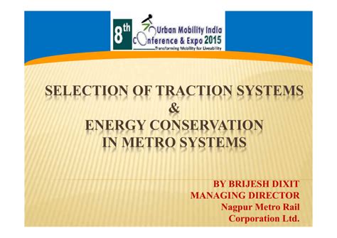Metro Traction And Energy Conservation Presentation