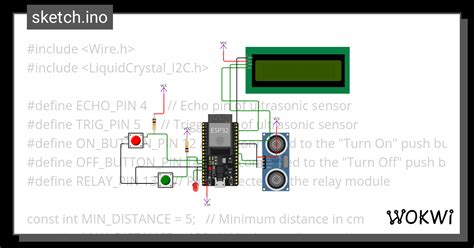 Water Tank Project I2C LCD Wokwi ESP32 STM32 Arduino Simulator