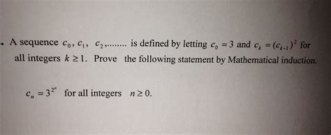 solved a sequence c0 c1 c2 is defined by letting c0