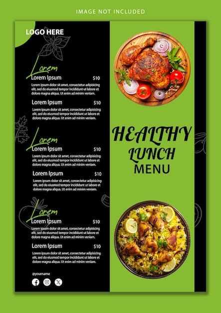 Plantilla De Cartel De Menú Especial De Un Restaurante Archivo Psd