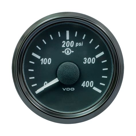 Vdo Singleviu 52mm 2 116 Oil Pressure Gauge 400 Psi 0 180 Ohm