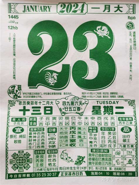 2024年1月老黄历 知乎