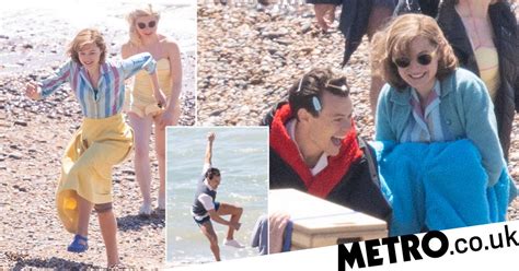 Harry Styles Frolics On Beach With Emma Corrin For My Policeman Metro