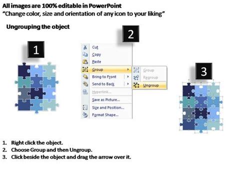 PowerPoint Slide Layout Chart Rectangular Jigsaw Puzzle Ppt Template