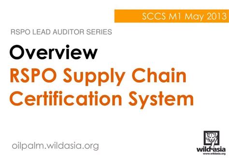 Ppt Overview Rspo Supply Chain Certification System Powerpoint