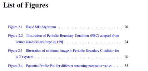 table of contents add hanging indents in list of figure entries in