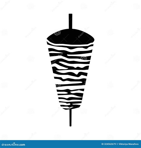 Doner Kebab Icon Cartoon Vector 324562679