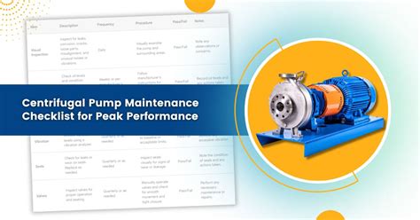Mastering Centrifugal Pump Maintenance A Comprehensive Checklist