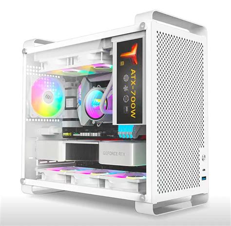 Hot Sale Itx Gmaing Computer Pc Case With 6 Rgb Fans Tempered Glass