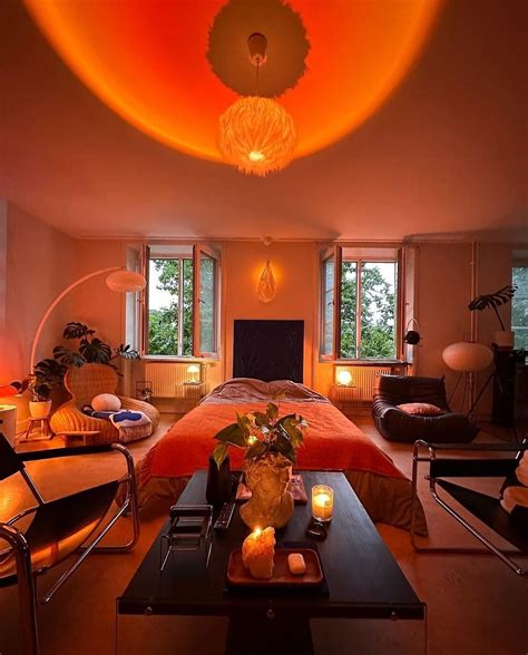 Cozy Living Room Decor Inspiration With Orange Lights