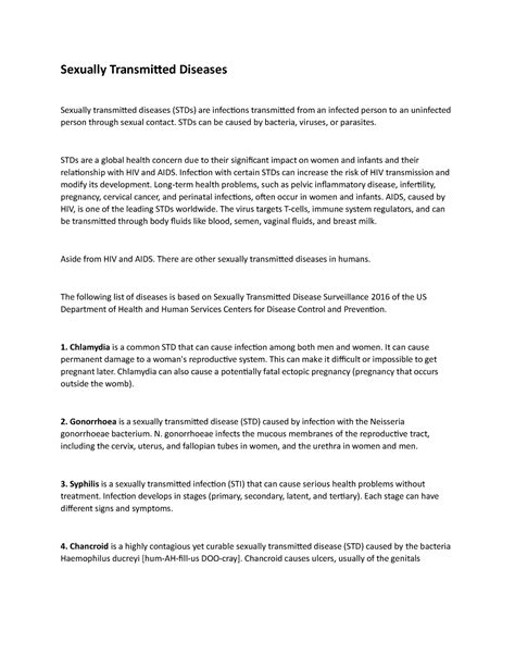 Group Ambot Self Understanding Report Sexually Transmitted Diseases