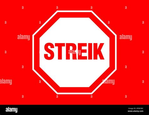 Vector Graphic With The Text Strike In A Stop Sign Suitable For