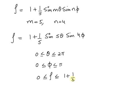 Solved 14 The Surfaces P 1 Sin M0 Sin N Have Been Used As Models For Tumors The Bumpy