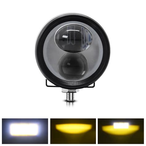 Motorcycle Headlights Atv Utv Suv Waterproof Round Led Utv Suv Boat Round Led 3000lm Waterproof
