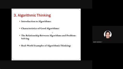 Problem Solving And Algorithmic Thinking Youtube