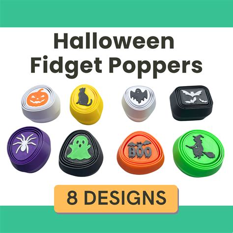 🎃 Halloween Fidget Poppers Halloween Fidgets・ 3d File For 3d Printing
