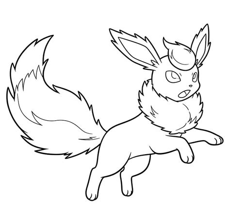 Pokémon Flareon Coloring Page Unlock The Fun Of Creative Expression