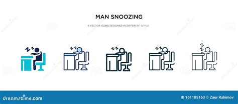 Man Snoozing Vector Icon On White Background Flat Vector Man Snoozing Icon Symbol Sign From