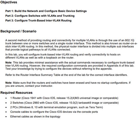 solved configuring 802 1q trunk based inter vlan routing