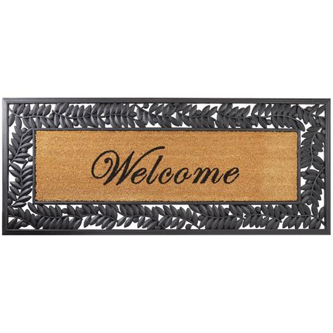Nedia Home Wrought Iron With Coir Insert And Acanthus Border 22 In X