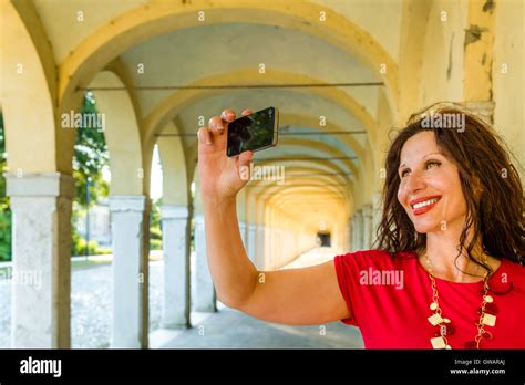 Mature Woman Taking Selfie Hi Res Stock Photography And Images Alamy