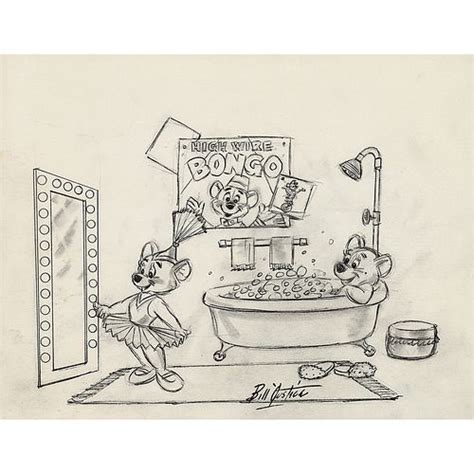 Bill Justice Concept Drawing Of Bongo And Lulubelle For The Book