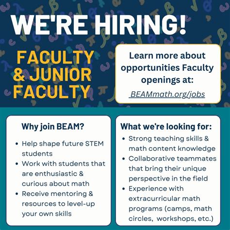 Calling All Math Teachers And Professors Beam Is Hiring Faculty For