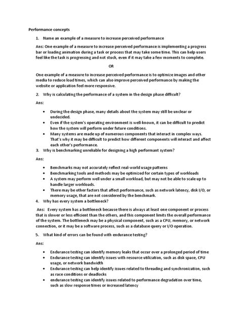 Performance Concepts Pdf Benchmark Computing Electronic Health