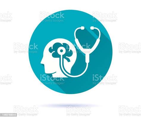 Stroke Disease Icon With Long Shadow For Graphic And Web Design Stock