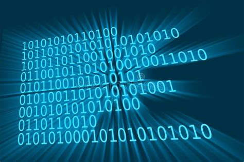 One And Zero Binary Codes In Computer Language Stock Illustration Illustration Of Blue