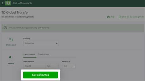 How To Register And Send Money With Td Global Transfer On Easyweb