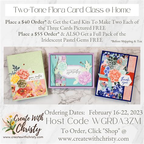 Two Tone Flora Card Class Home Card 2 [create With Christy]