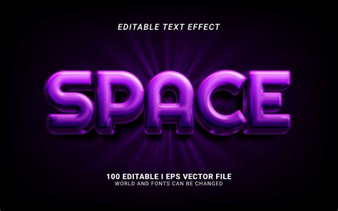 Space Text Effect Graphic By Sugarvcreative · Creative Fabrica