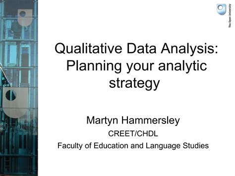 Qualitative Data Analysis Martyn Hammersley Ppt