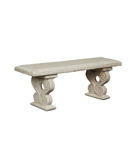Olive Ateliers French Cast Stone Bench
