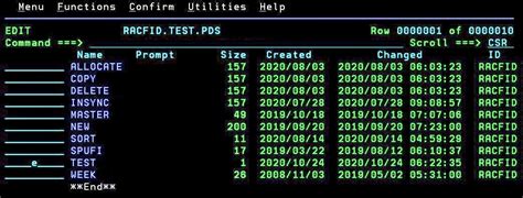 Tso Ispf Tutorial Viewedit Options In Dataset Br