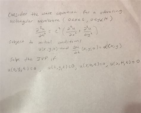 Solved Consider The Wave Equation For A Vibrating