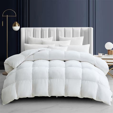 Mapleandstone Queen Feather Down Comforter Heavyweight White Down Duvet