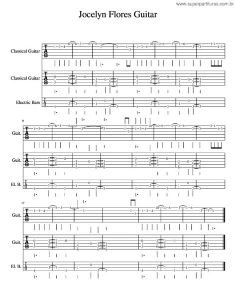 Super Partituras Jocelyn Flores Guitar Desconhecido